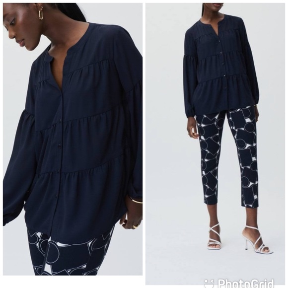 Joseph Ribkoff | Tops | Joseph Ribkoff Midnight Blue Multi Tiered ...
